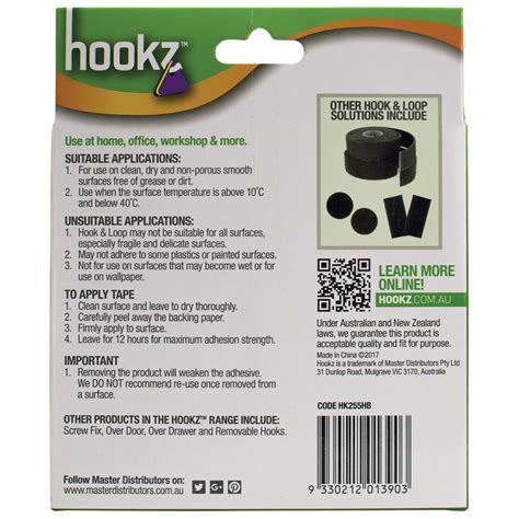 Hook Only Tape 5m Roll Hookz Permanent And Removable Hanging Solutions