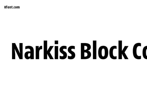 Narkiss Block Condensed Bold Font Free Font Download