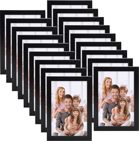 Hoikwo Multi 6x4 Photo Frames Set Of 18 4x6 Black Picture Frames For