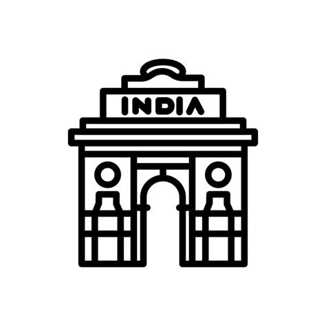 India Gate Icon In Vector Illustration 33494075 Vector Art At Vecteezy