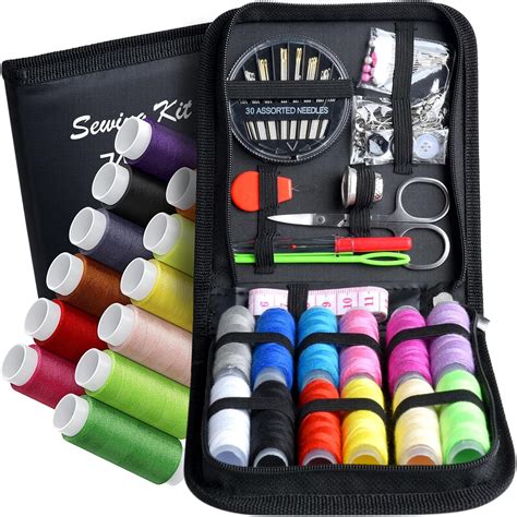Kit de costura mini kits de costura portátil con cierre para adultos niños viajeros