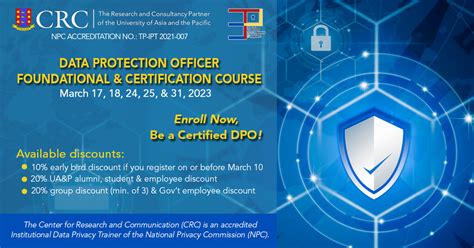 Crc Data Protection Officer Dpo Foundational And Certification Course