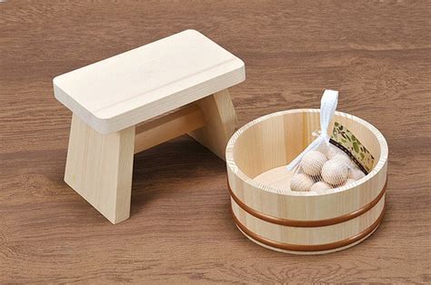 Japanese Onsen Spa Set Bath Wooden Stool Washbowl Pail Natural Wood Hinoki 245 17 Picclick Au