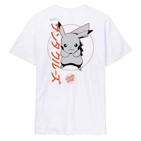 Santa Cruz X Pokémon Pikachu T Shirt White Slicks Skate Store