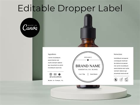 Minimalistic Canva Editable Template Wraparound Label Etsy Artofit