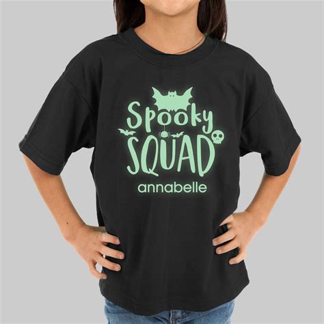 Custom Spooky Squad Glow In The Dark T Shirt