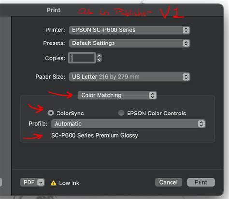 Color Matching Printing Options Missing In Version 2 V2 Bugs Found