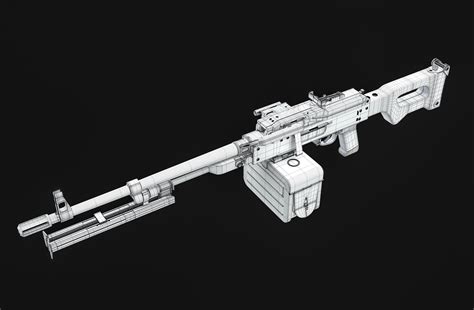 Pk Machine Gun 3d Model Cgtrader