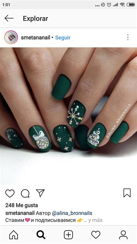 Pin de Berenice Espinosa en Uñas navideñas Manicura de uñas Uñas