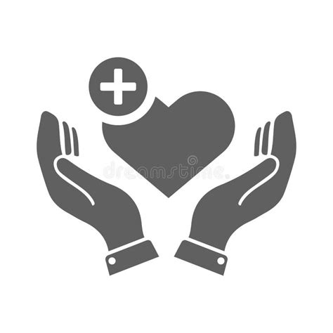 Icono De Cuidado Paliativo De La Salud Gráficos Vectoriales Grises