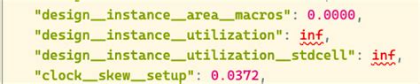 Utl Metric Float Outputs Invalid Json In Case Of Inf Values Issue The Openroad