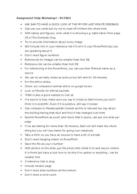 Lesson 13 Assignment Help Workshop Assignment Help Workshop Rc