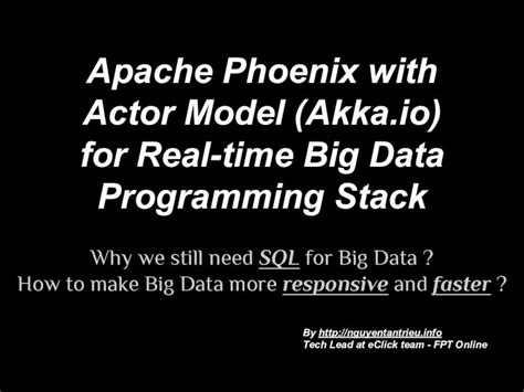 Pdf Apache Phoenix With Actor Model For Real Time Big Data