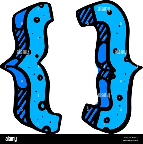 Color Math Symbol Braces Hand Drawn Stock Vector Image And Art Alamy