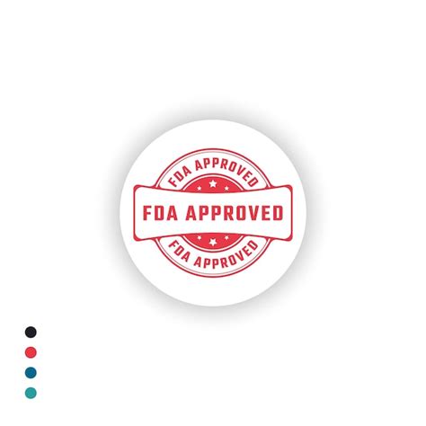 Sticker Approuvé Par La Fda Signature Ou étiquette Ronde Sur Fond Blanc