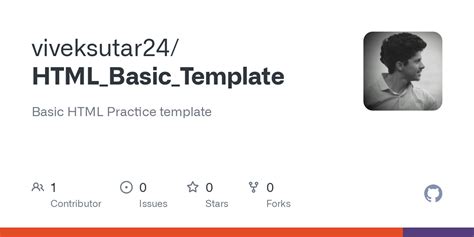 Github Viveksutar24htmlbasictemplate Basic Html Practice Template