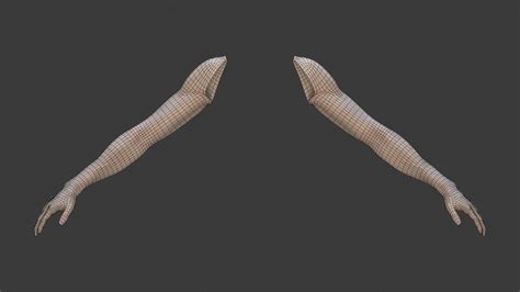 Game Ready FPS Arms Free VR AR Low Poly D Model Rigged CGTrader