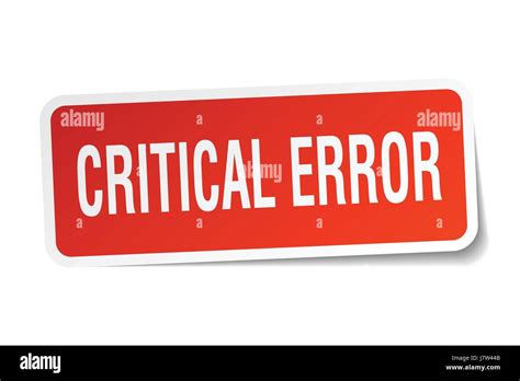 Critical Error Square Sticker On White Stock Vector Image And Art Alamy