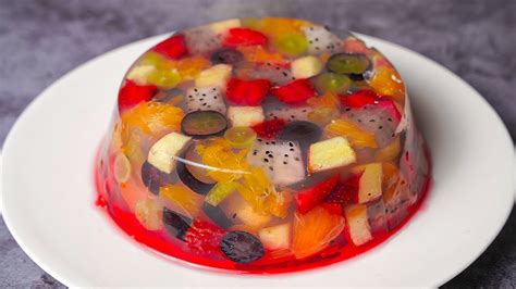 Fruit Jelly Cake Agar Agar Jelly Fruit Cake Recipe Yummy Youtube