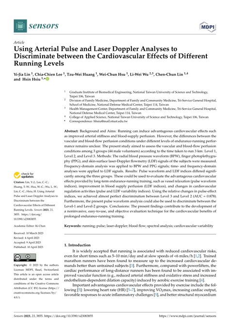 Pdf Using Arterial Pulse And Laser Doppler Analyses To Discriminate