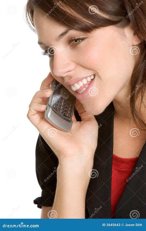 De Vrouw Van De Telefoon Van De Cel Stock Afbeelding Image Of