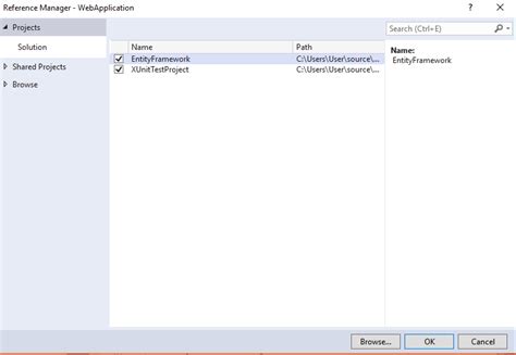 C How Can We Add Entity Framework In One Project And Use It As A Service In Another Project