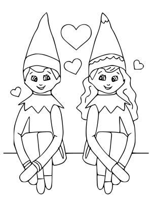6 Dibujos E Imagenes Elfo En El Estante Para Colorear Y Imprimir Gratis
