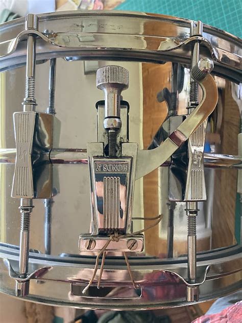 Sonor D508 14x8 Phonic Ferromanganese Steel Snare Drum Reverb