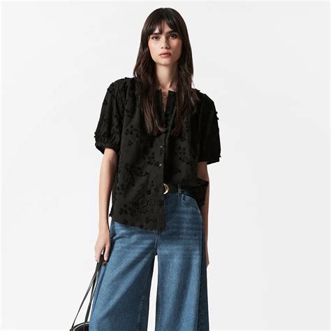 W 오버사이즈 퍼프 슬리브 블라우스 Black 감도 깊은 취향 셀렉트샵 29cm