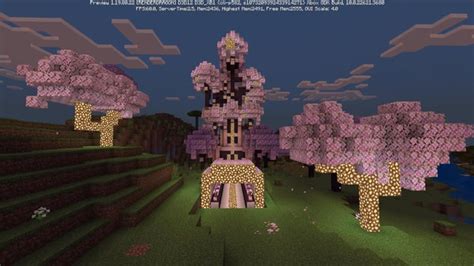 Cherry Blossom Glowstone Build Experimentation Rminecraft