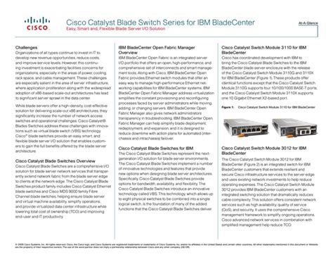 Cisco Catalyst Blade Switch Series For Ibm Bladecenter