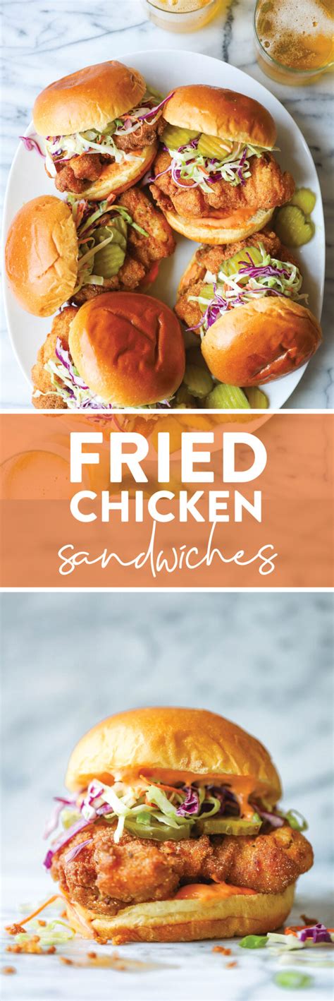 Fried Chicken Sandwiches Damn Delicious