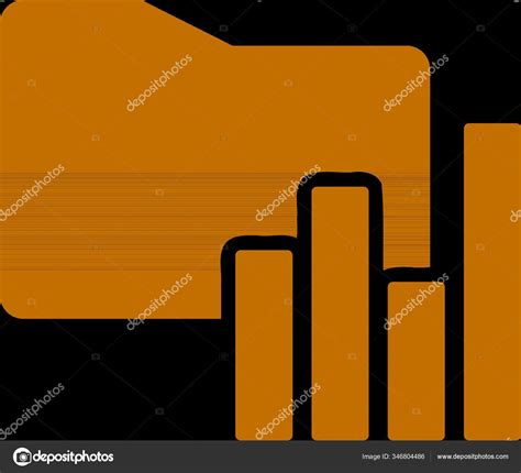 Charts Folder Icon Flat Vector Symbol Uses Cobalt Color Rounded Stock