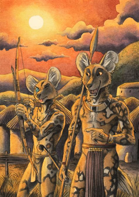121285 Safe Artist0laffson African Wild Dog Canine Mammal