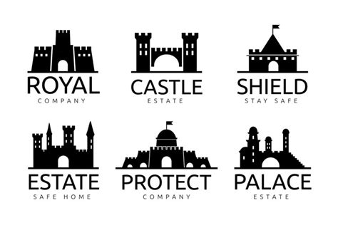 Castle Icon Fort Logo Stronghold Silhouette Old Building