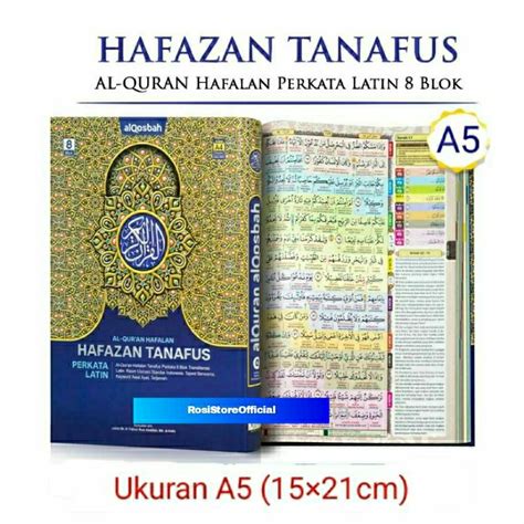 Jual Harga Promo Untuk 10 Orang Alquran A5 Size Sedang Hafazan Tanafus