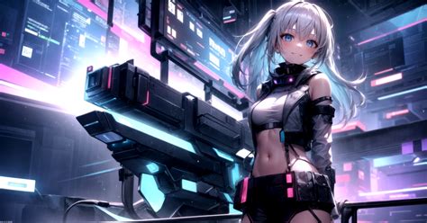 Smallbreasts Girl In Futuristic City Vodkaのイラスト Pixiv