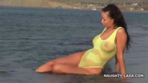 Naughty Lada Naked In Beacj Big Tits Big Tits
