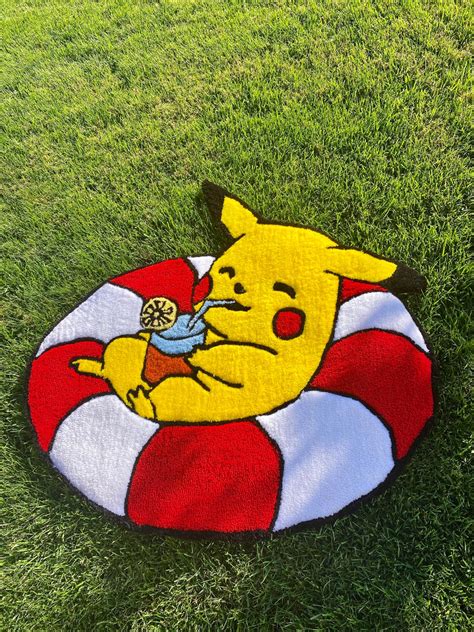 Made A Pool Side Pikachu 🏊‍♀️ Mikeyyrugz R Tufting