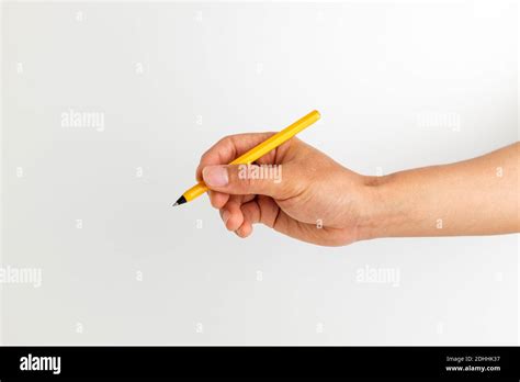 Handwriting Posture Pen Gripping Writing Hand Holding An Orange Pen