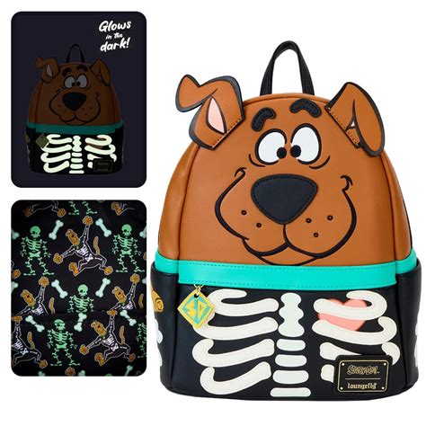 Loungefly Scooby Doo Skeleton Scooby Cosplay Mini Backpack Zobie