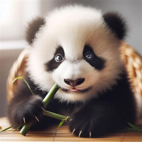 귀여운 판다 프리미엄 Ai 생성 벡터