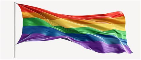 Premium Photo Lgbtq Rainbow Flag Blowing In Wind