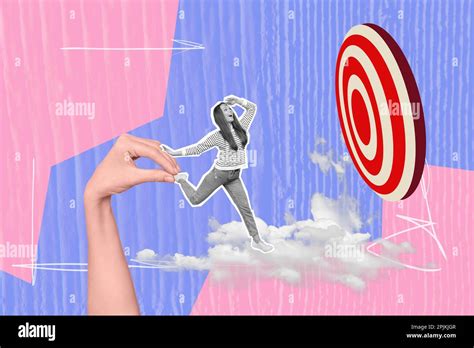 Creative Photo Collage Artwork Sketch Of Huge Arm Manipulating Black