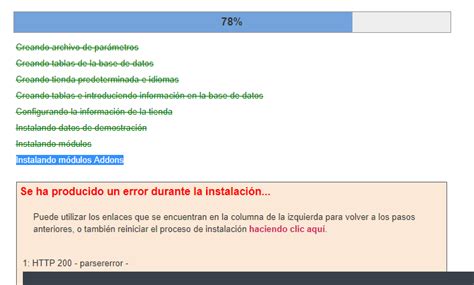 error instalando modulos addons durante la instalación discusión