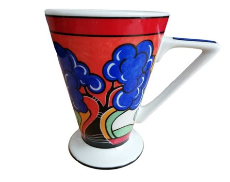 Clarice Cliff Style Mug Clifton Sadler Art Deco Conical Beaker First