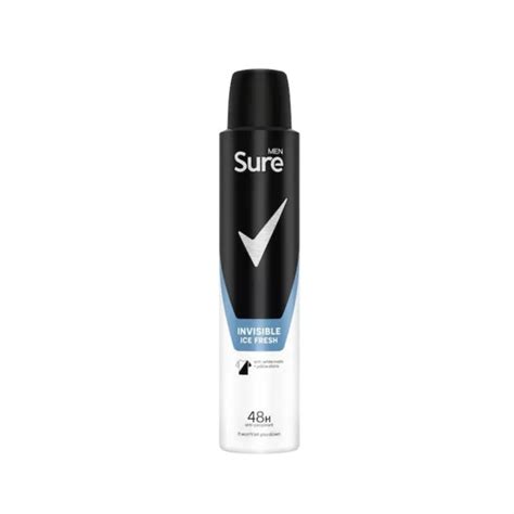 3x Sure Men Invisible Ice Fresh Anti Perspirant Aerosol Deodorant 48hr