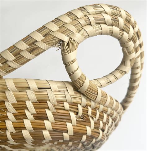 Signed Charleston Sweetgrass Basket Signed ERIC Handmade Vintage