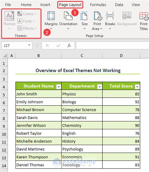 Solved Excel Themes Option Is Not Working 5 Easy Fixes Exceldemy