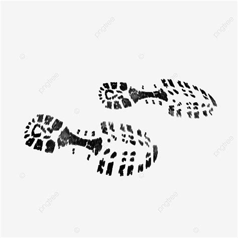 구두 인쇄 발자국 일러스트 블랙 패턴 신발 인쇄 클립 아트 발자국 검은 Png 일러스트 및 Psd 이미지 무료 다운로드 Pngtree